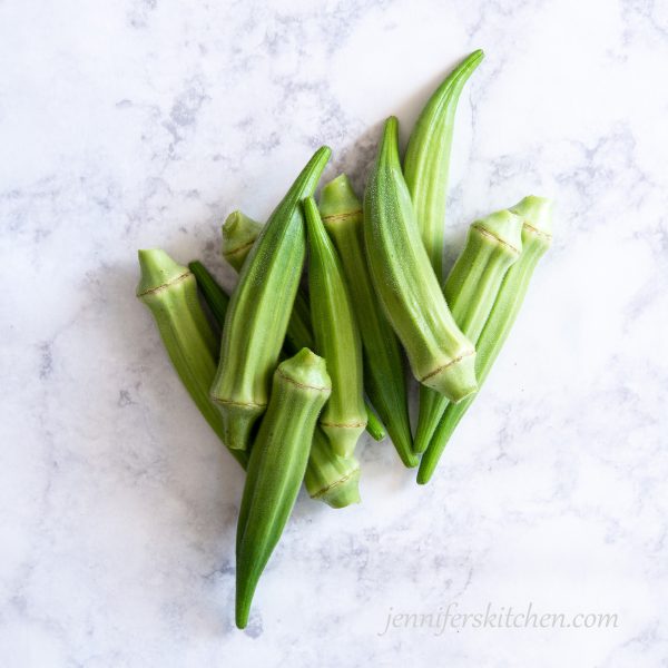 Oil-Free Baked Breaded Okra - JennifersKitchen